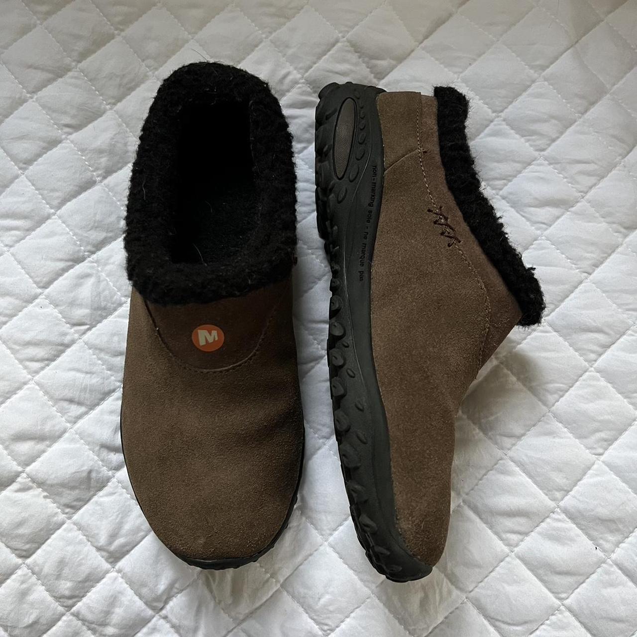 merrell slide-ons! sherpa lining, waterproof soles,... - Depop