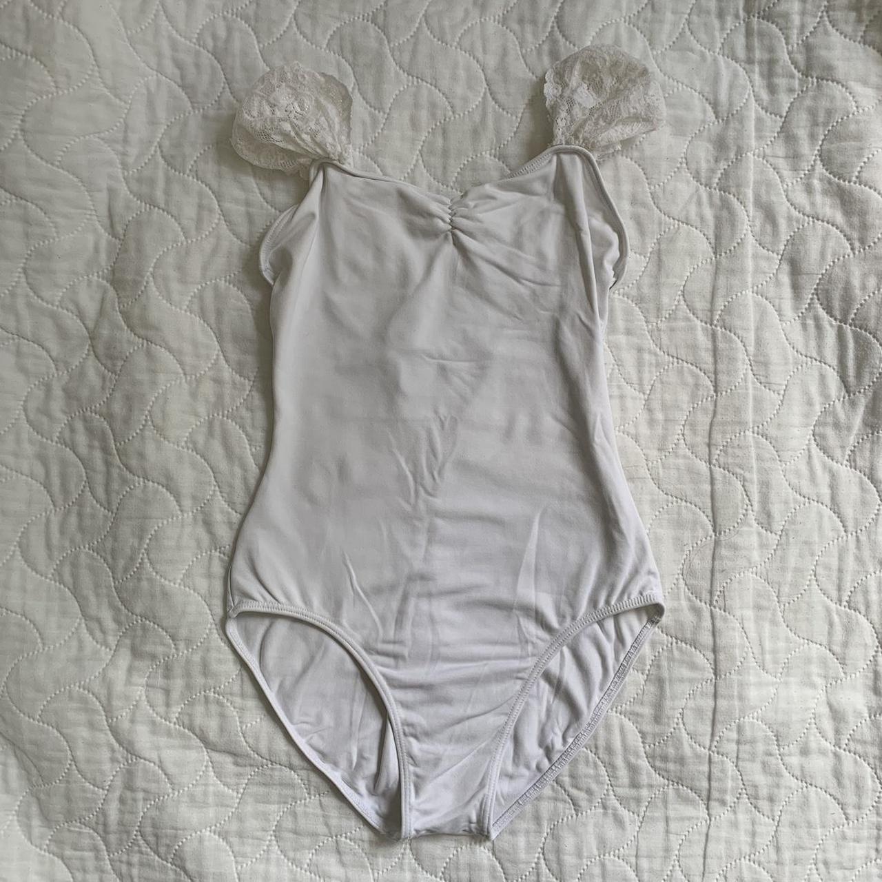 So Danca white ballet leotard Size 8/10 Beautiful... - Depop