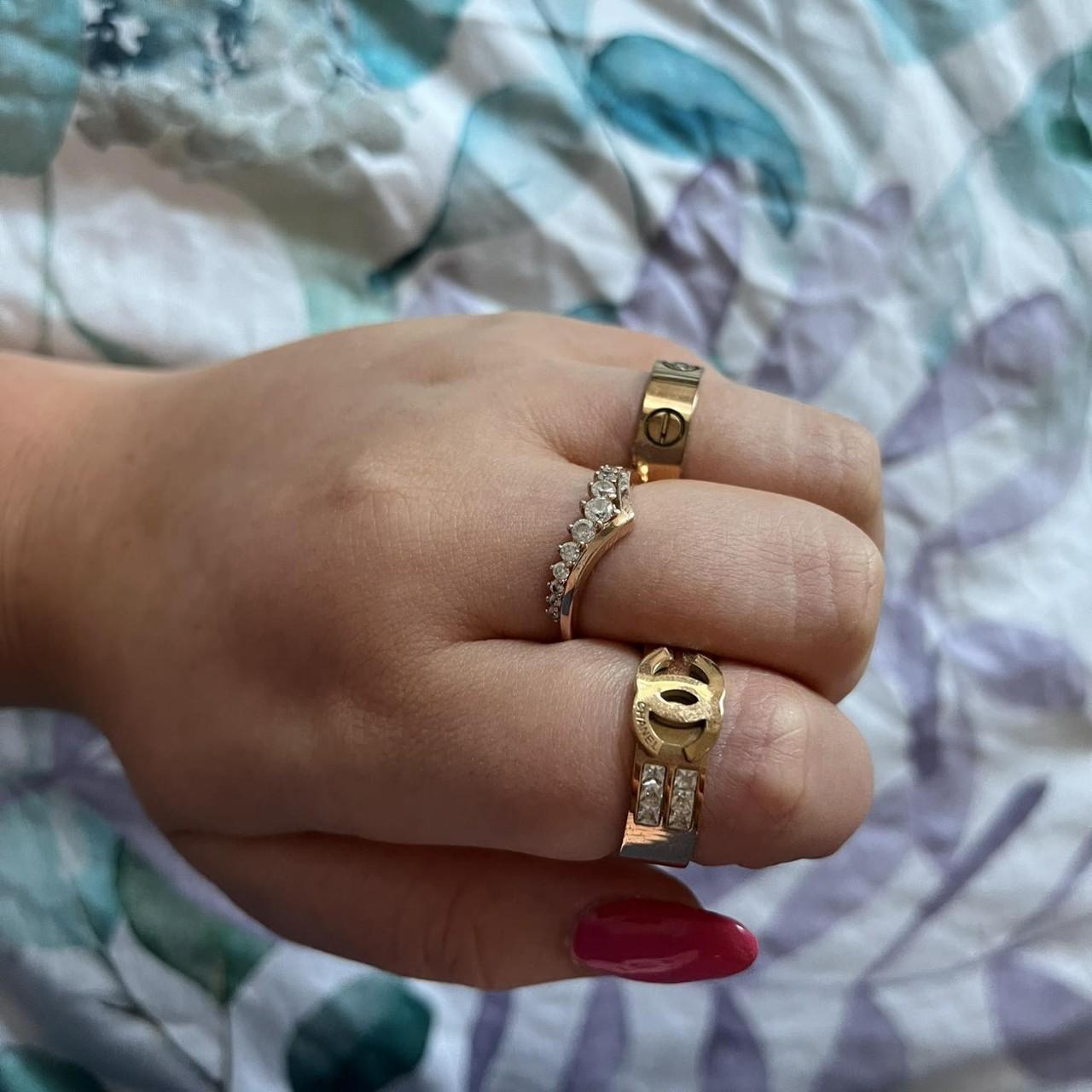 Pandora Wishbone 14K Rose want all 3 rings gone... | Depop