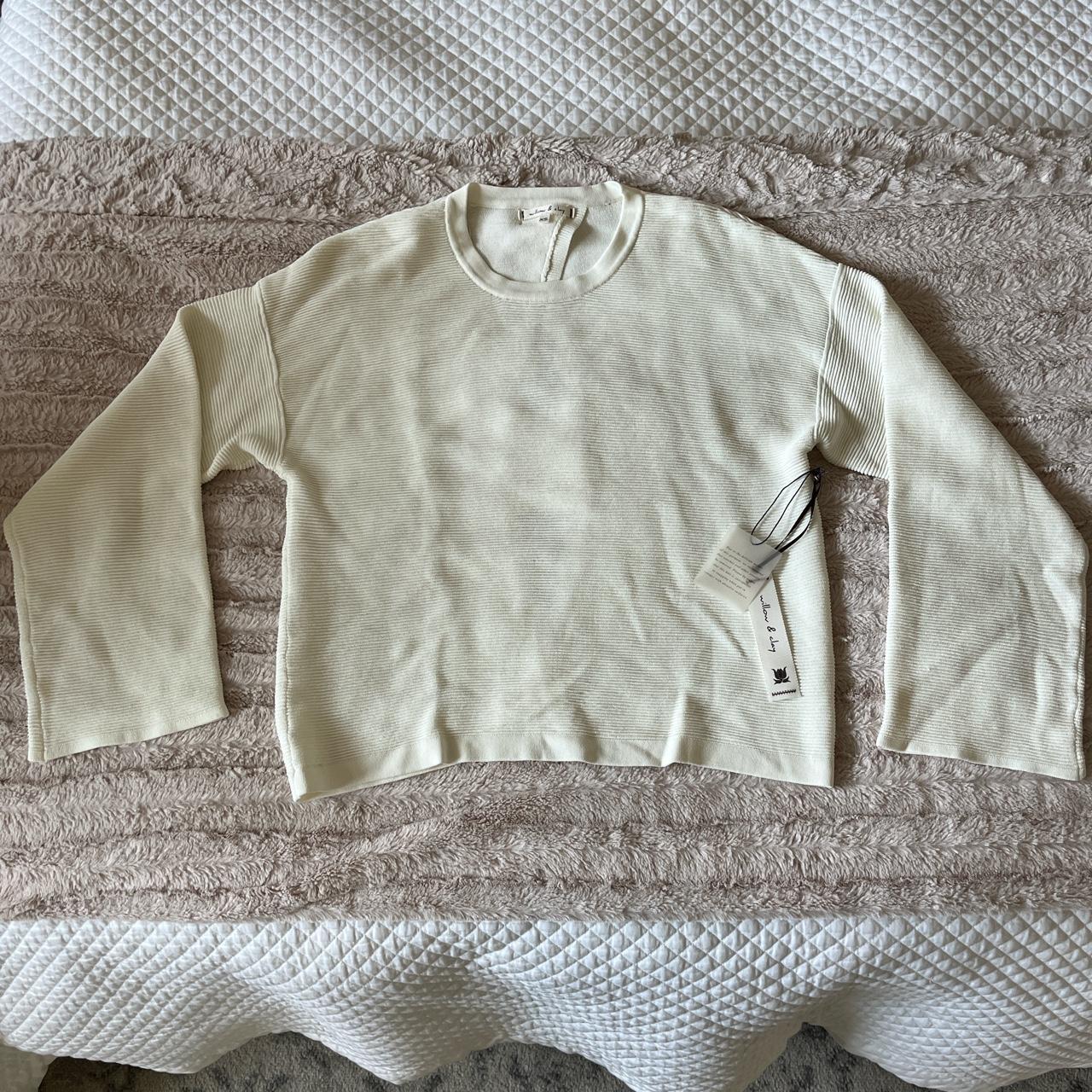 Willow & Clay knit long-sleeve sweater in cream |... - Depop