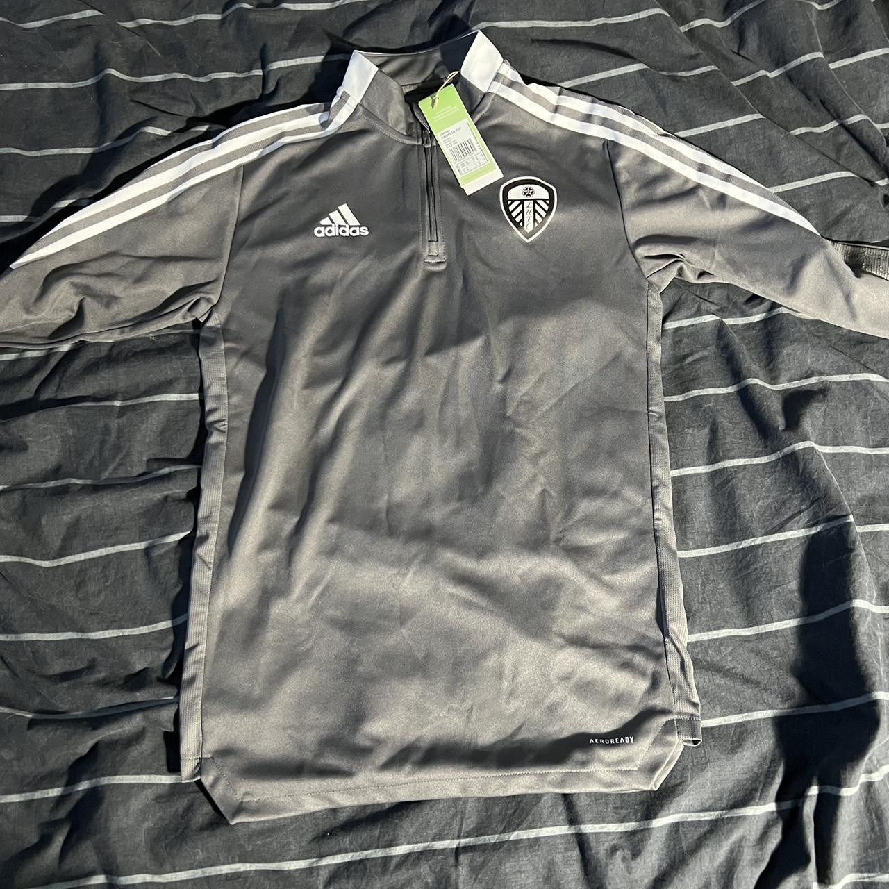 Adidas Leeds training top Grey Mens Small Brand... - Depop