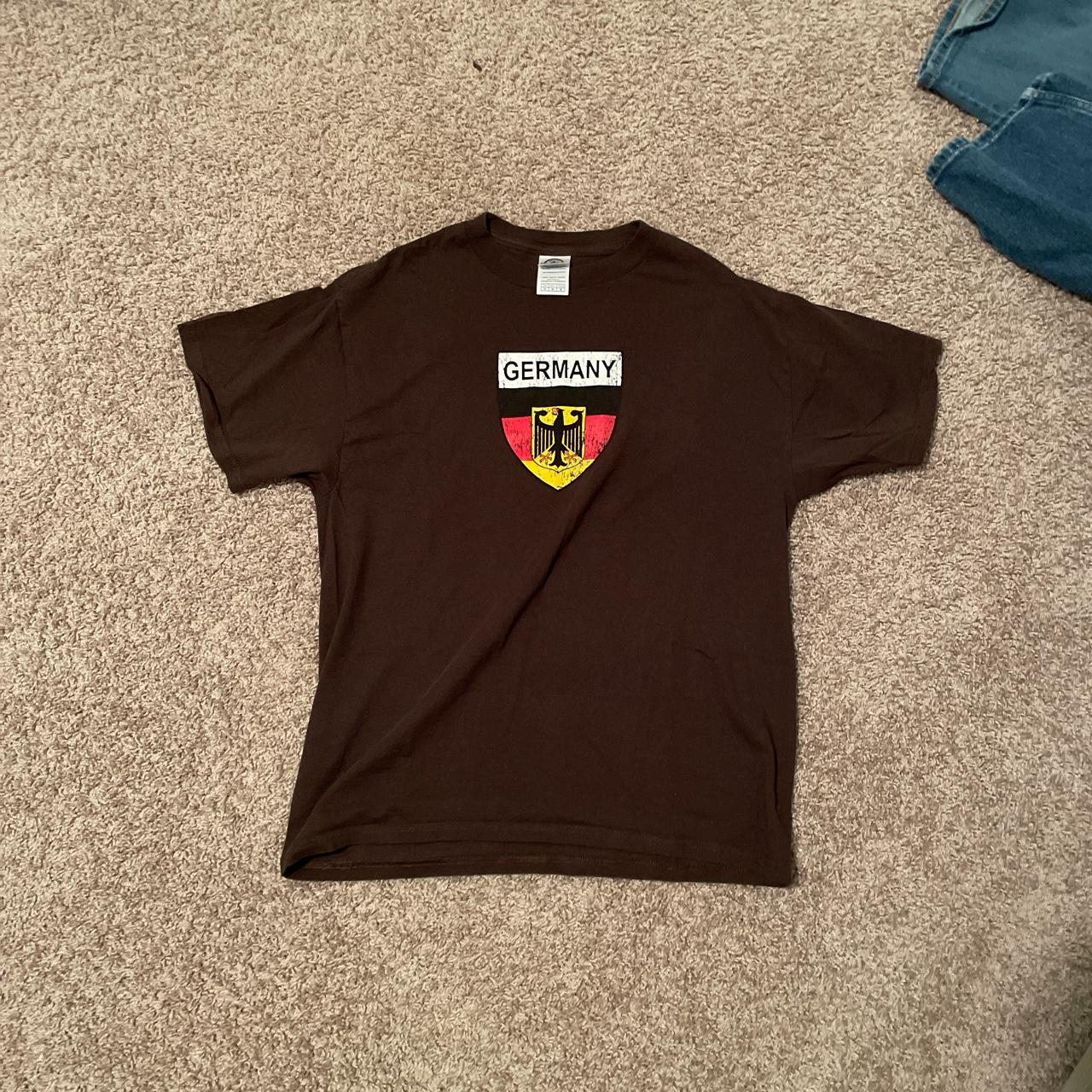 Vintage Germany Shirt. Delta Tag. Light cracking on... - Depop