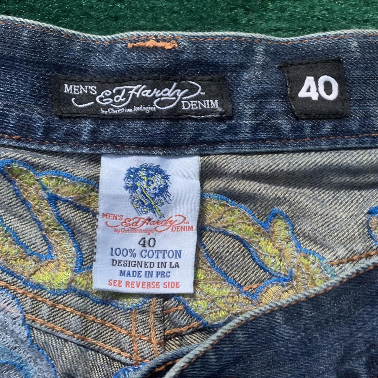 Ed hardy Japan jorts Have a good amount of wear on... - Depop
