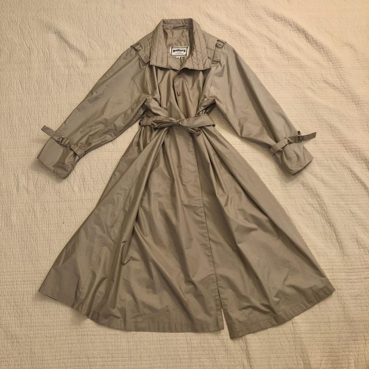 gallery taupe oversized princess raincoat - marked... - Depop