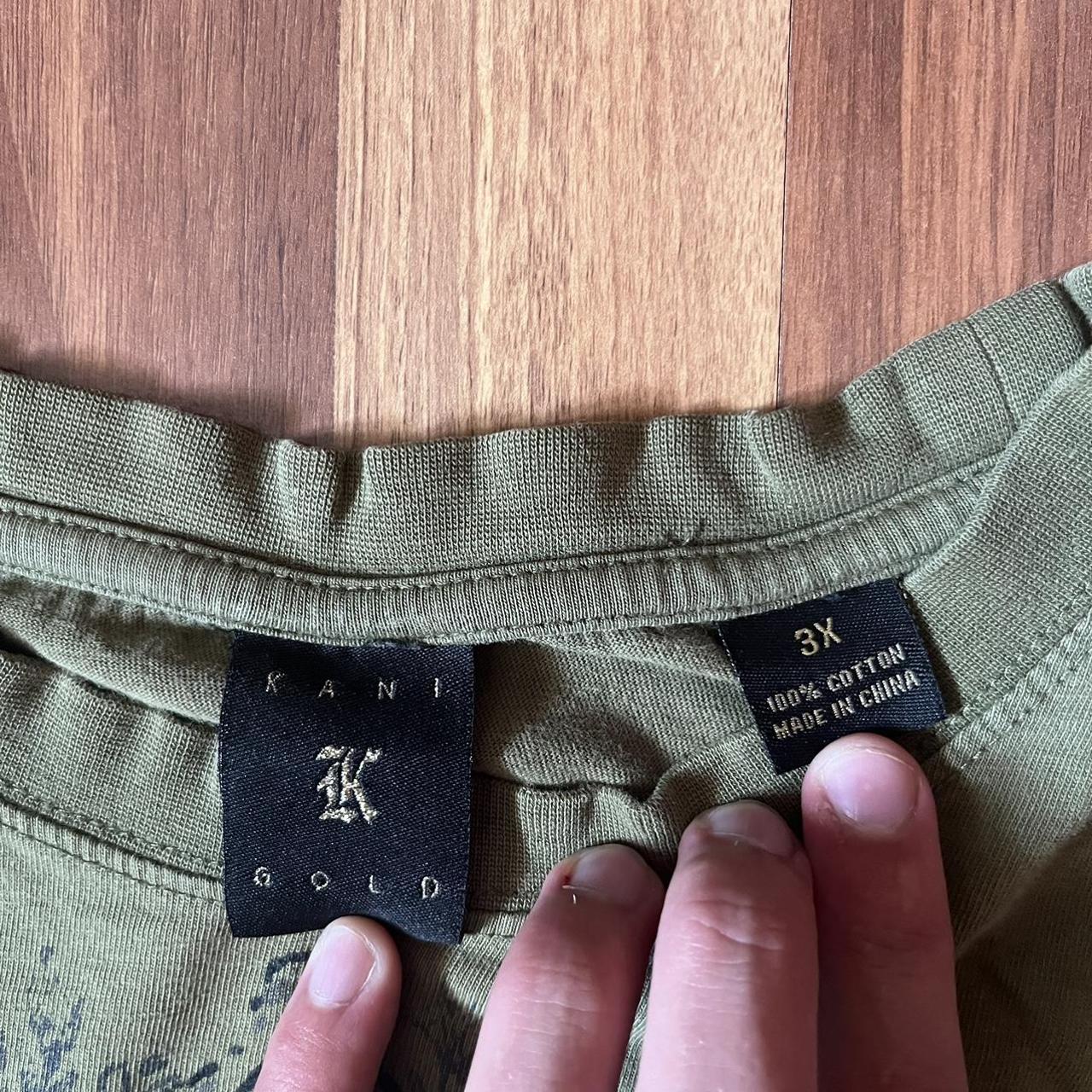 Y2K Karl Kani Gold T-Shirt Tee Oversize - XXXL - Depop