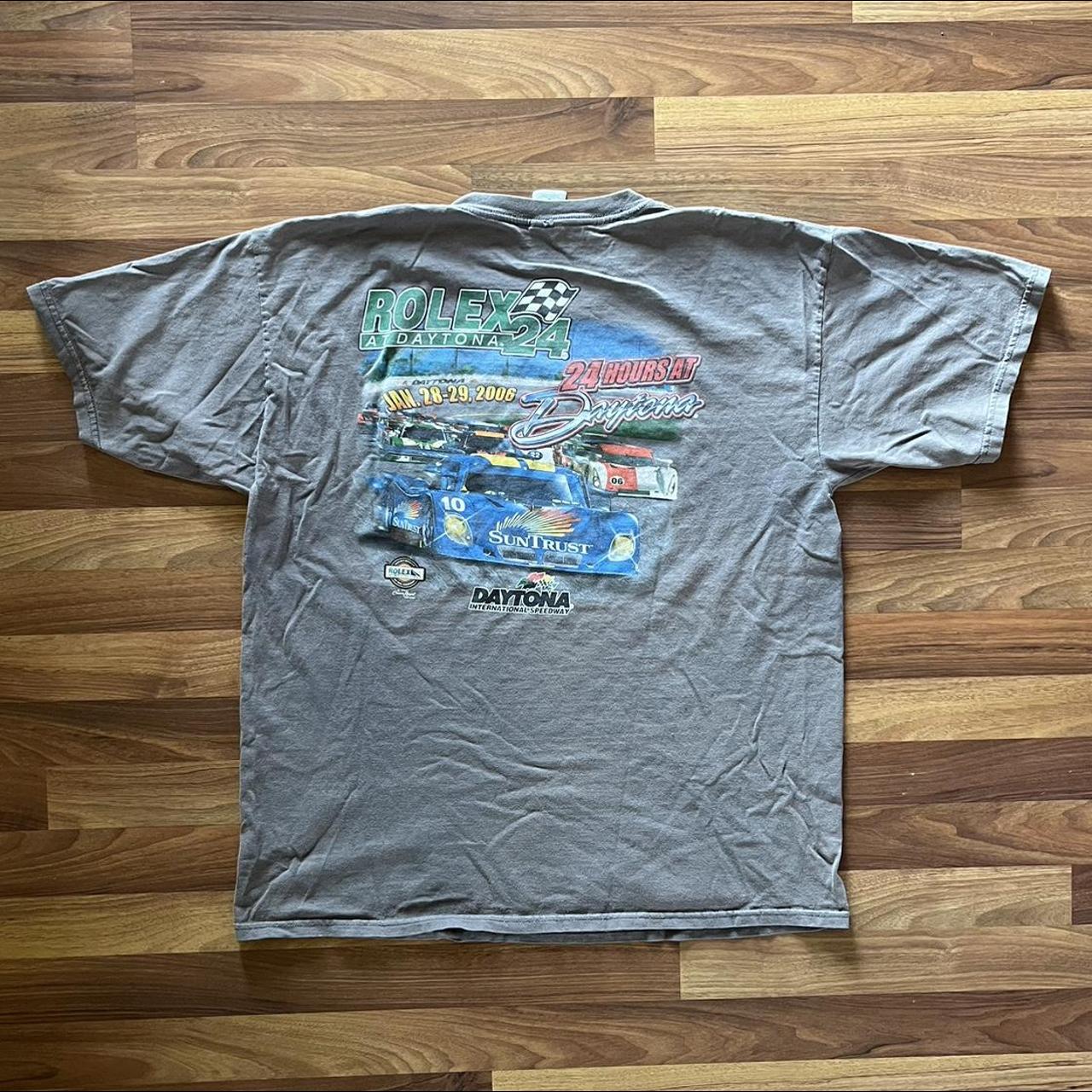 Vintage Rolex at Daytona Car T-Shirt - XL - Depop