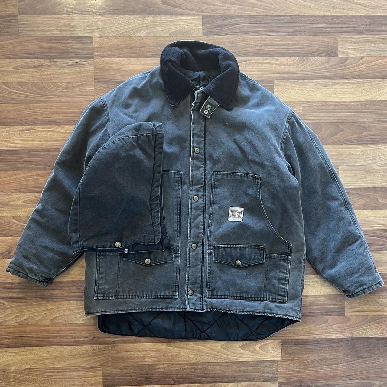 Vintage Carhartt Like Jacket - XL - Removable Hood - Depop