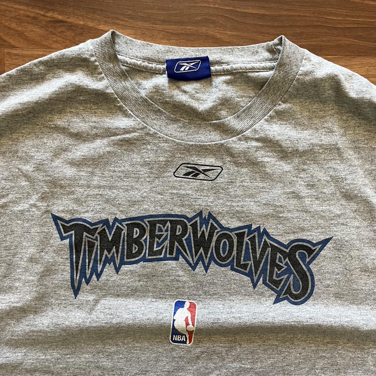 Vintage 90s Minnesota Timberwolves Reebok T-Shirt - XXL - Depop