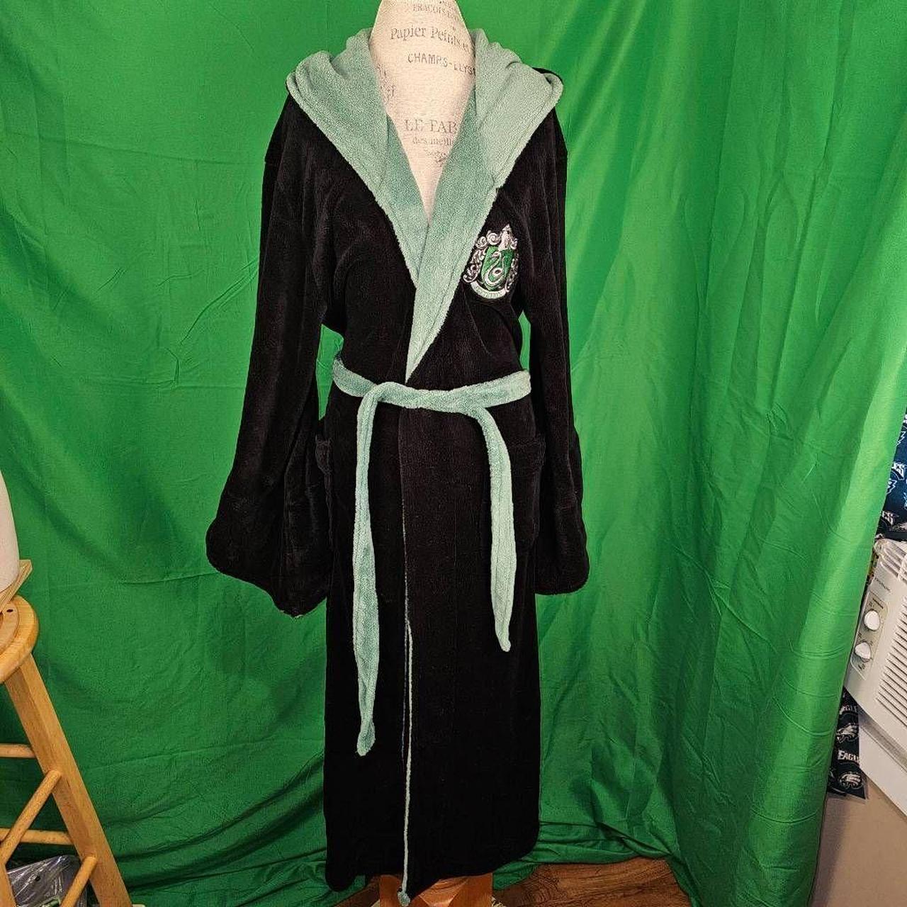 Harry Potter Slytherin Plush Bath Robe Adults One... - Depop