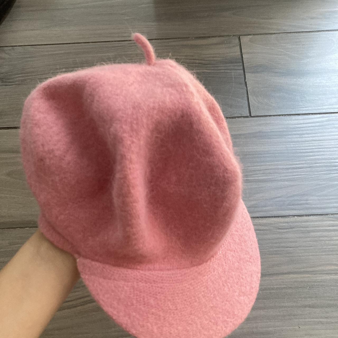 Early 2000s pink fluffy cap - Depop