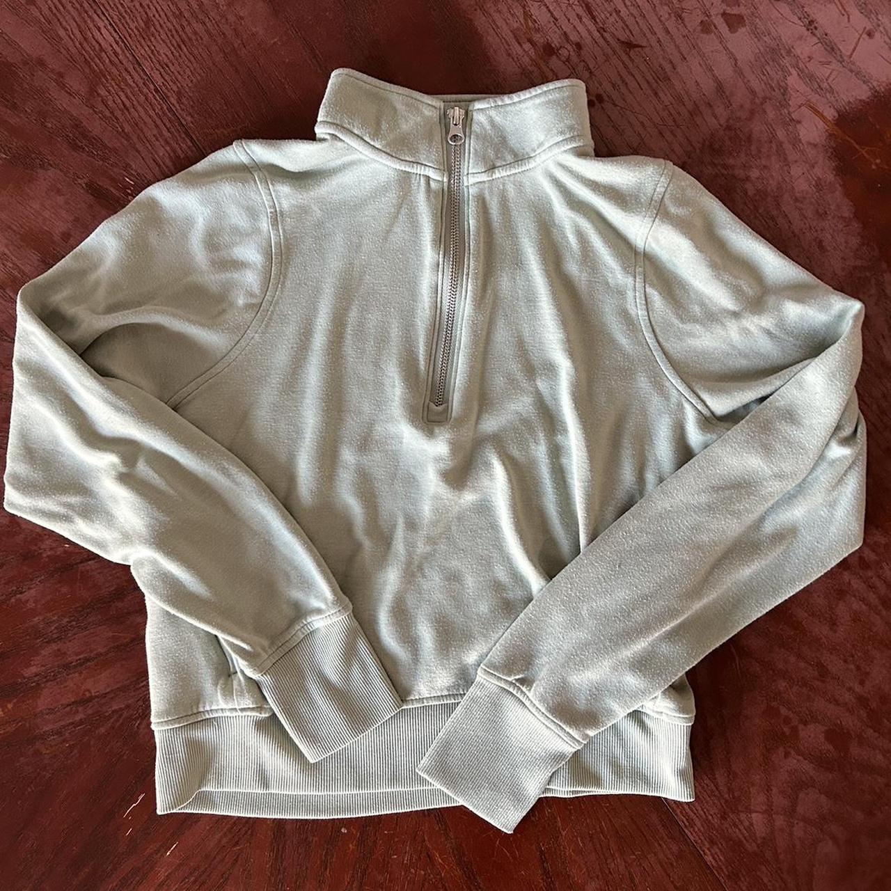Mint green Danskin cropped quarter-zip - Depop
