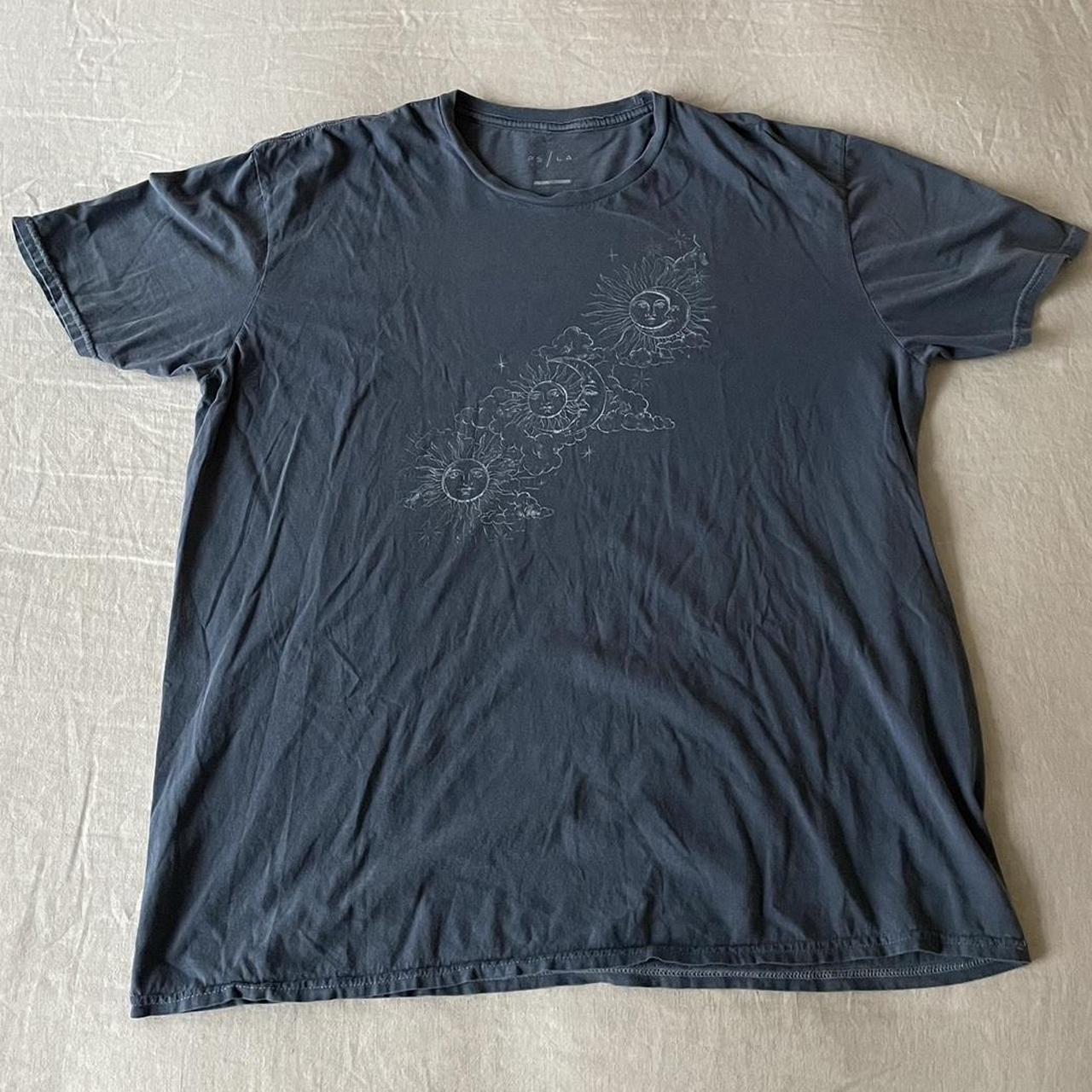 pacsun oversized shirt (sun design) worn once, so... - Depop