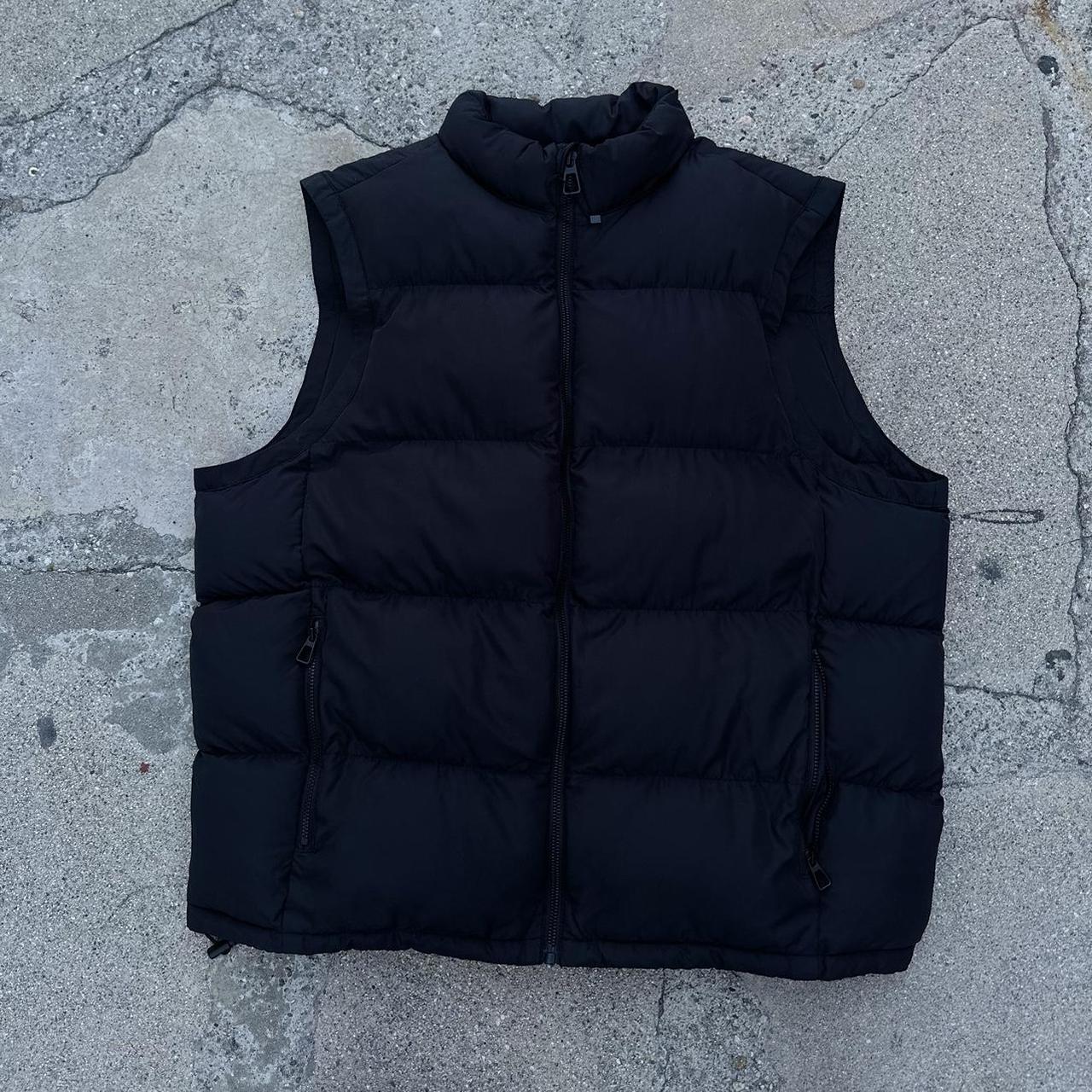 Zara Men’s Black Puffer Vest Size L the north face... - Depop