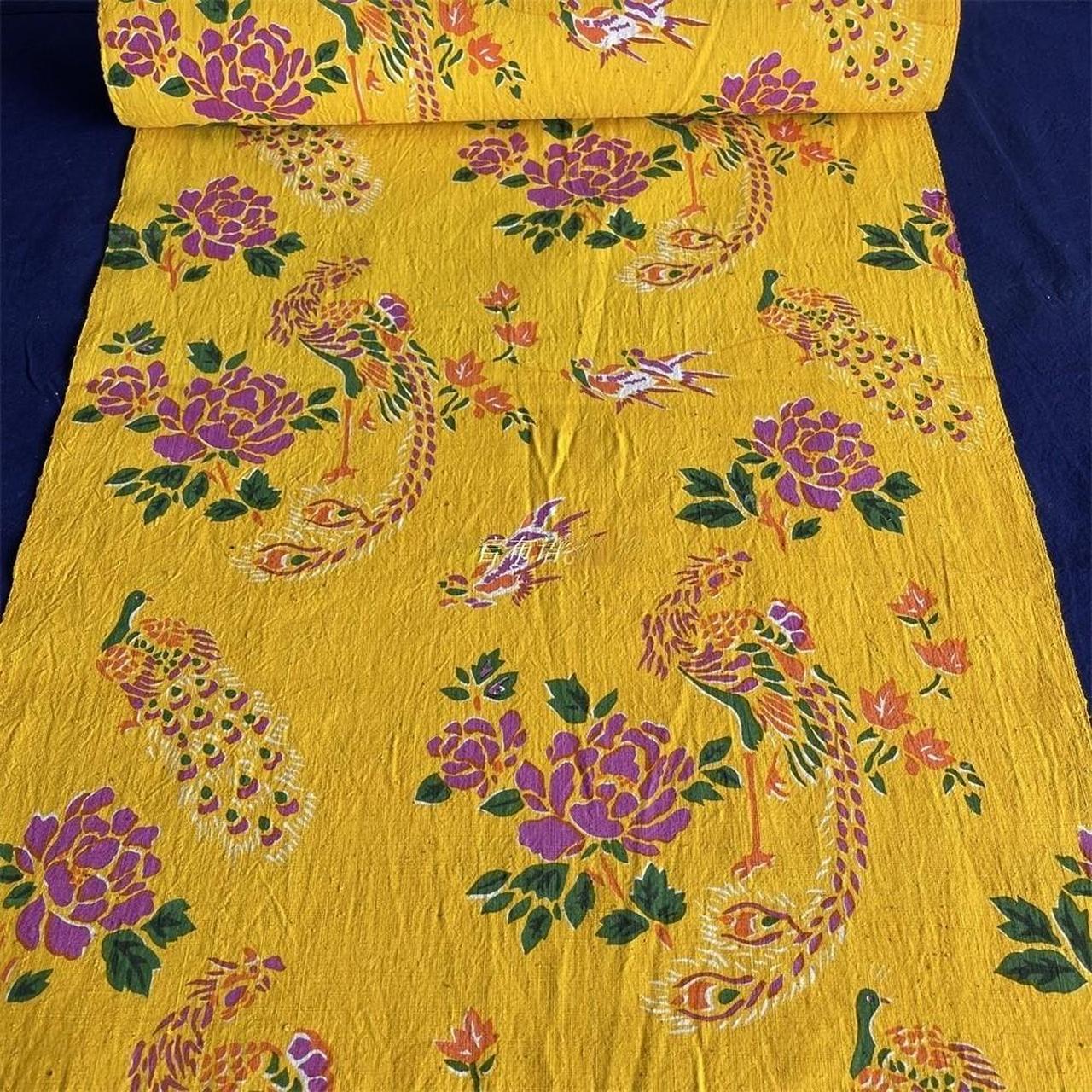 Handmade Rough Cloth. malachite phoenix Printed... - Depop