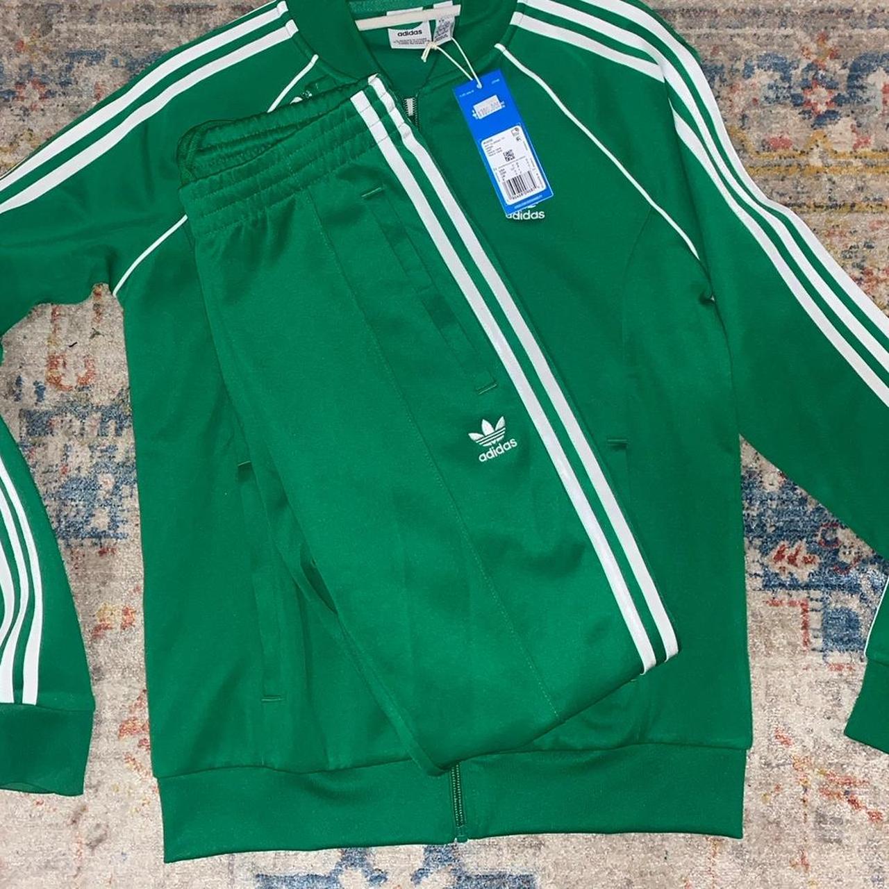 💚 Green Adidas track pants - took off the tag when... | Depop