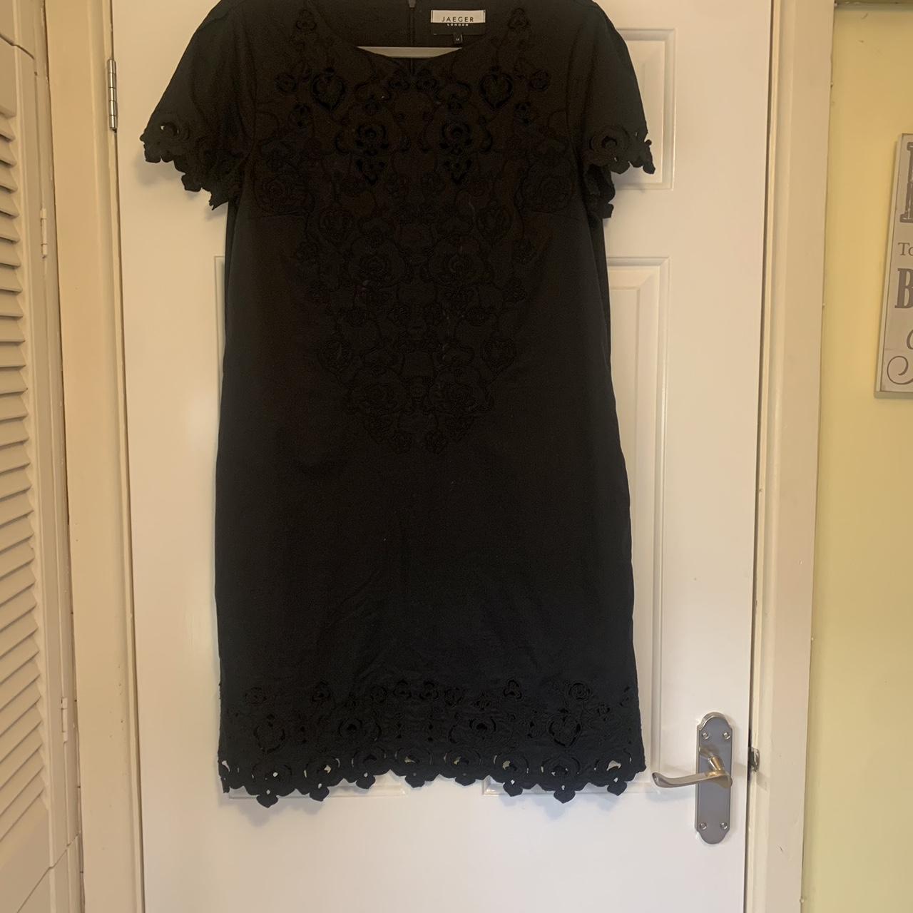 Jaeger London women’s black beautiful dress with... - Depop