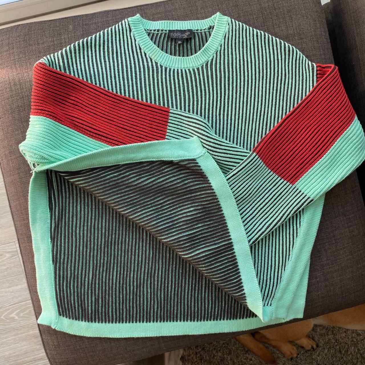 Topshop color block cotton jumper. Nice jumper hardy... - Depop
