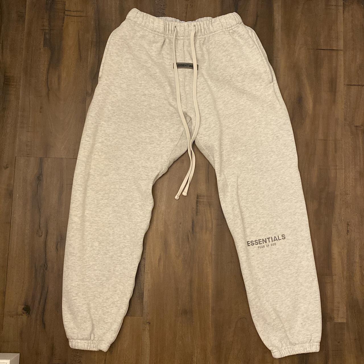Essentials Men's Grey and Silver Joggers-tracksuits | Depop