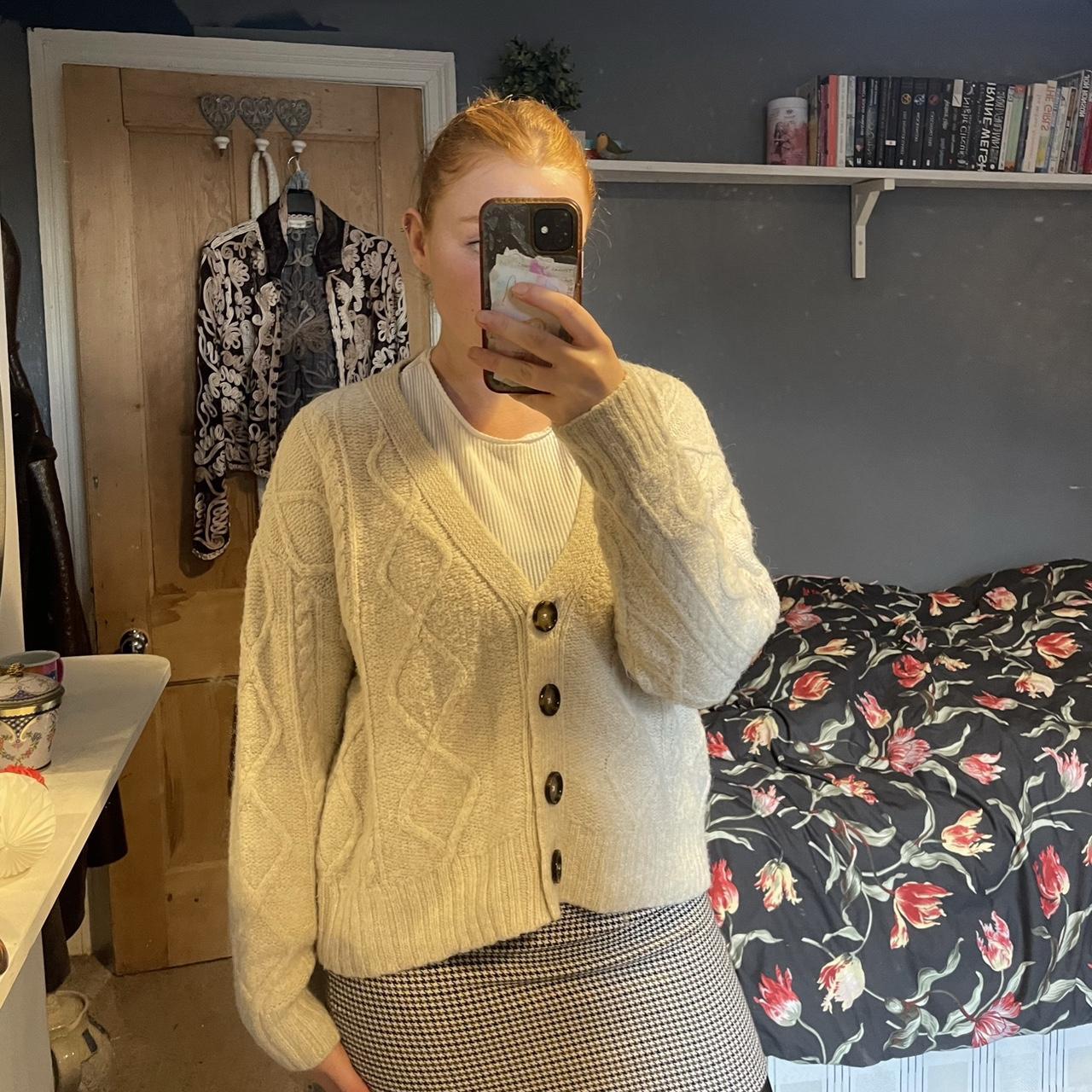 Super cute cosy cardigan, slouchy oversized fit... - Depop