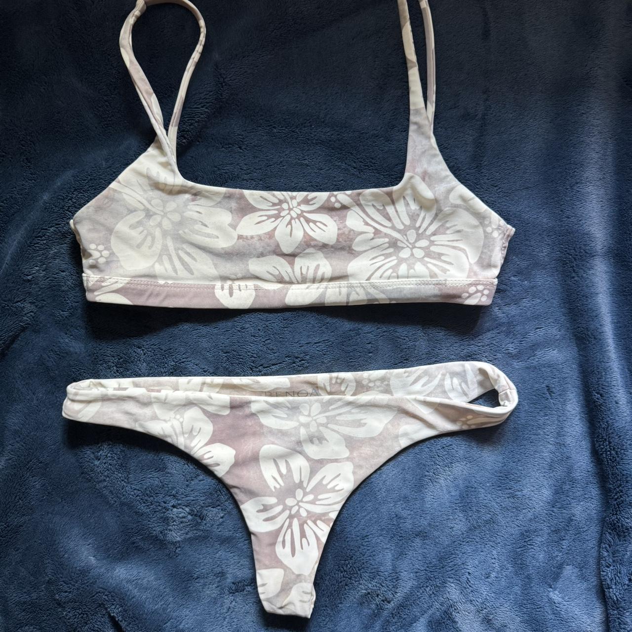 white batik benoa mahina top - petite hina bottoms... | Depop