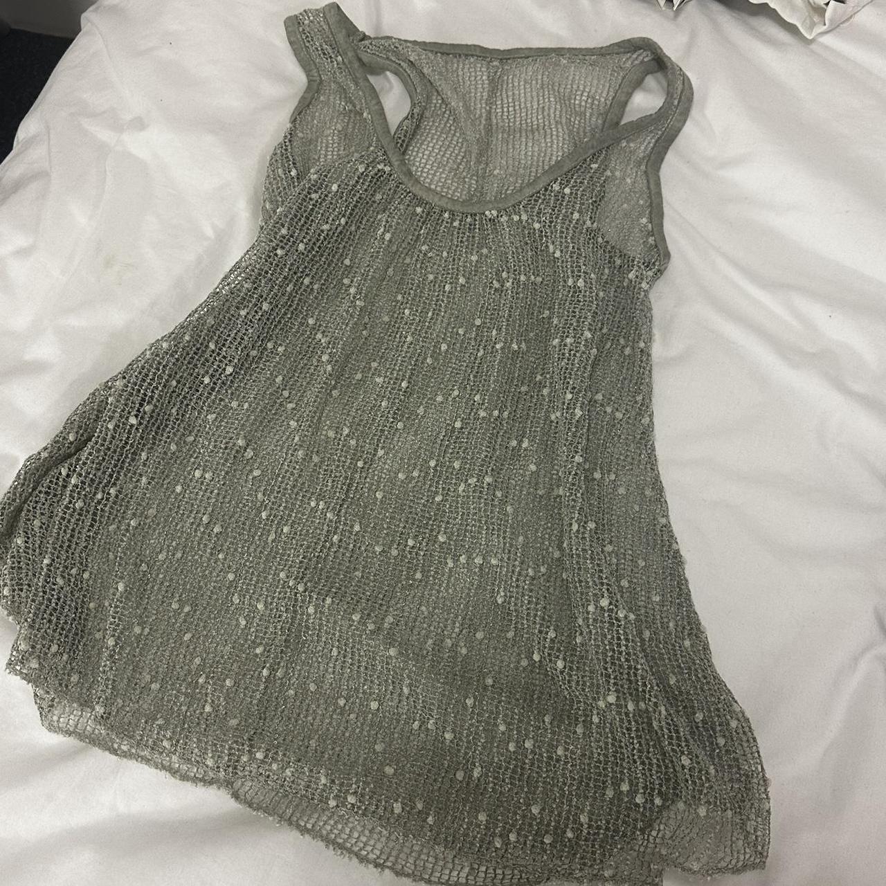 sheer mesh top the perfect sheer knitted style mesh... - Depop
