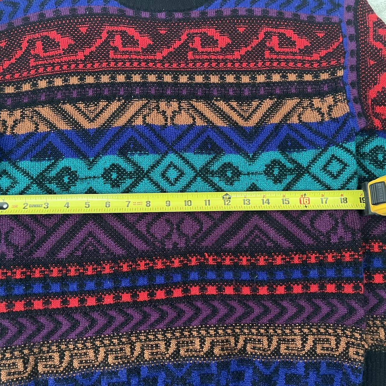 Meister - Vintage Multi-Colored Knitted Sweater... | Depop