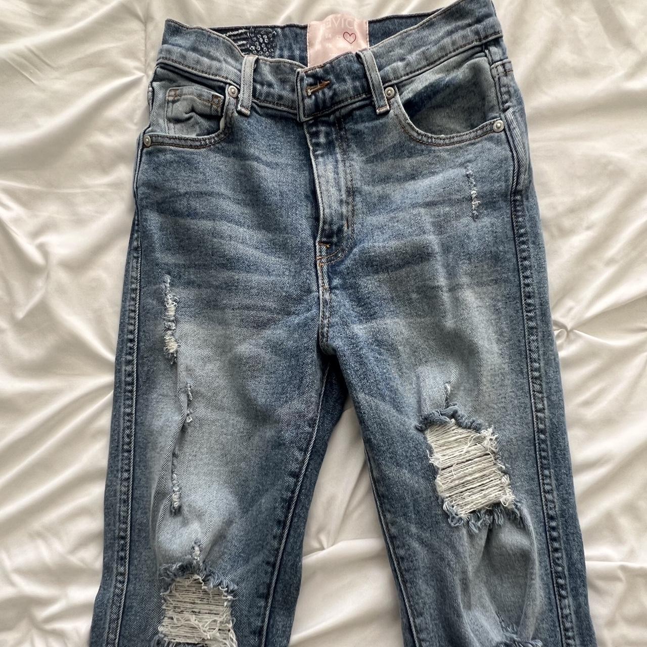 Revice Denim high rise ripped jeans straight leg •... - Depop