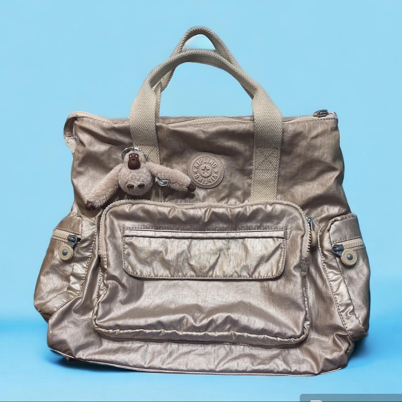 Kipling Women's Gold Bag | Depop