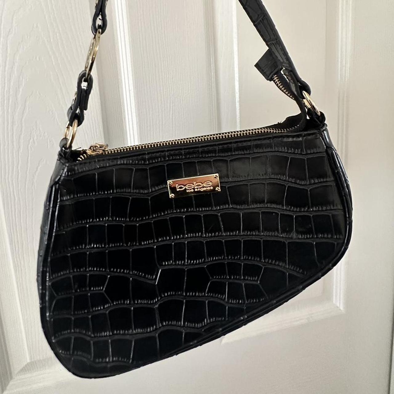 Bebe black and gold shoulder bag purse #bebepurse... - Depop