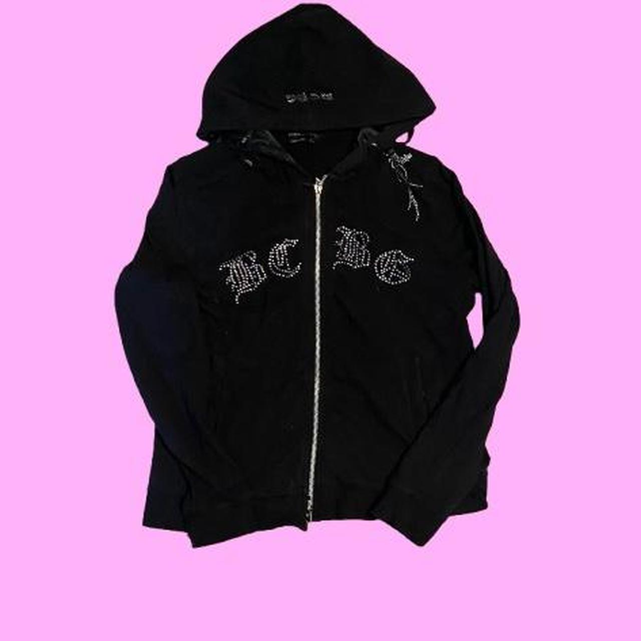 black y2k mcbling bcbg jacket! this jacket has a... | Depop