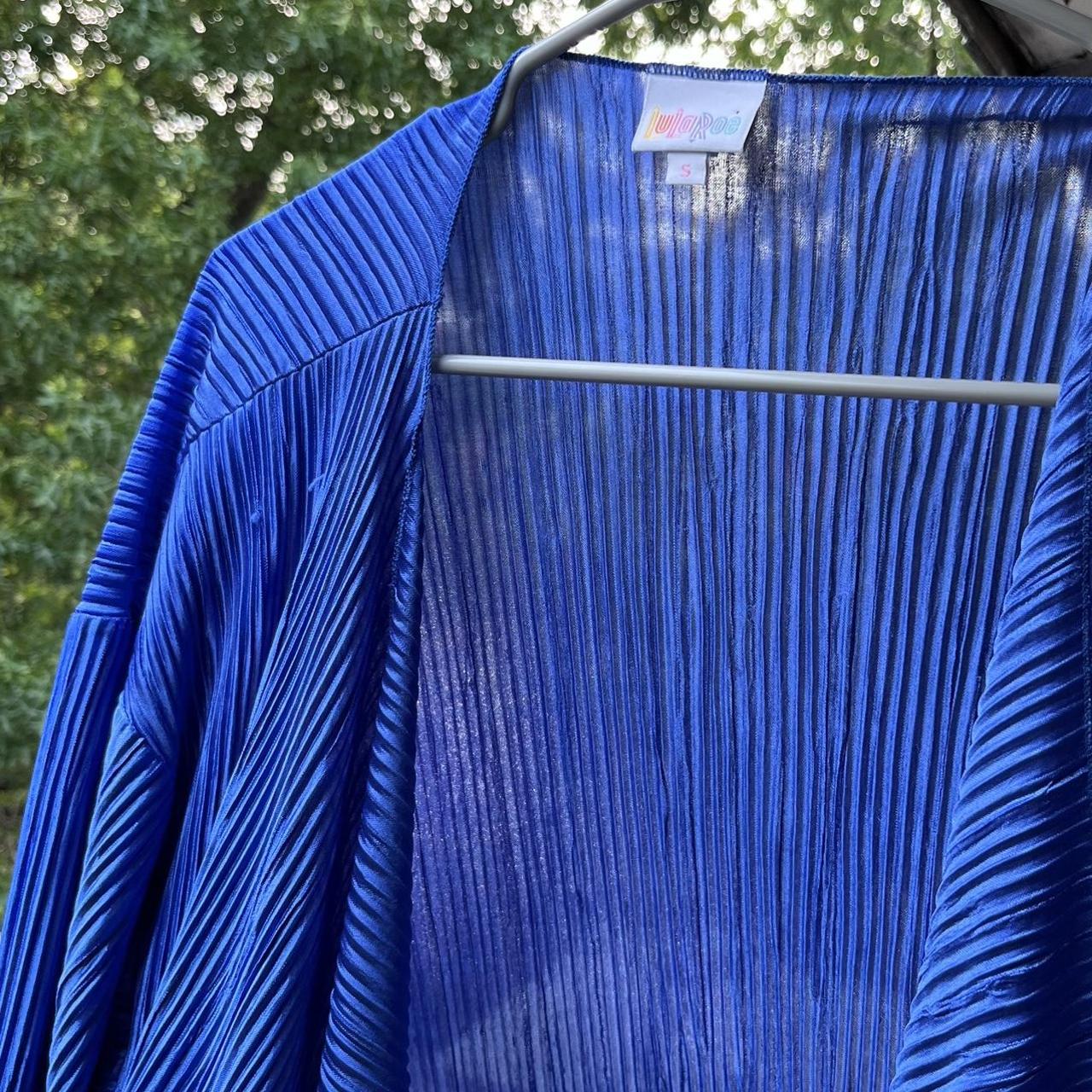 LuLaRoe Women's Blue Cardigan | Depop