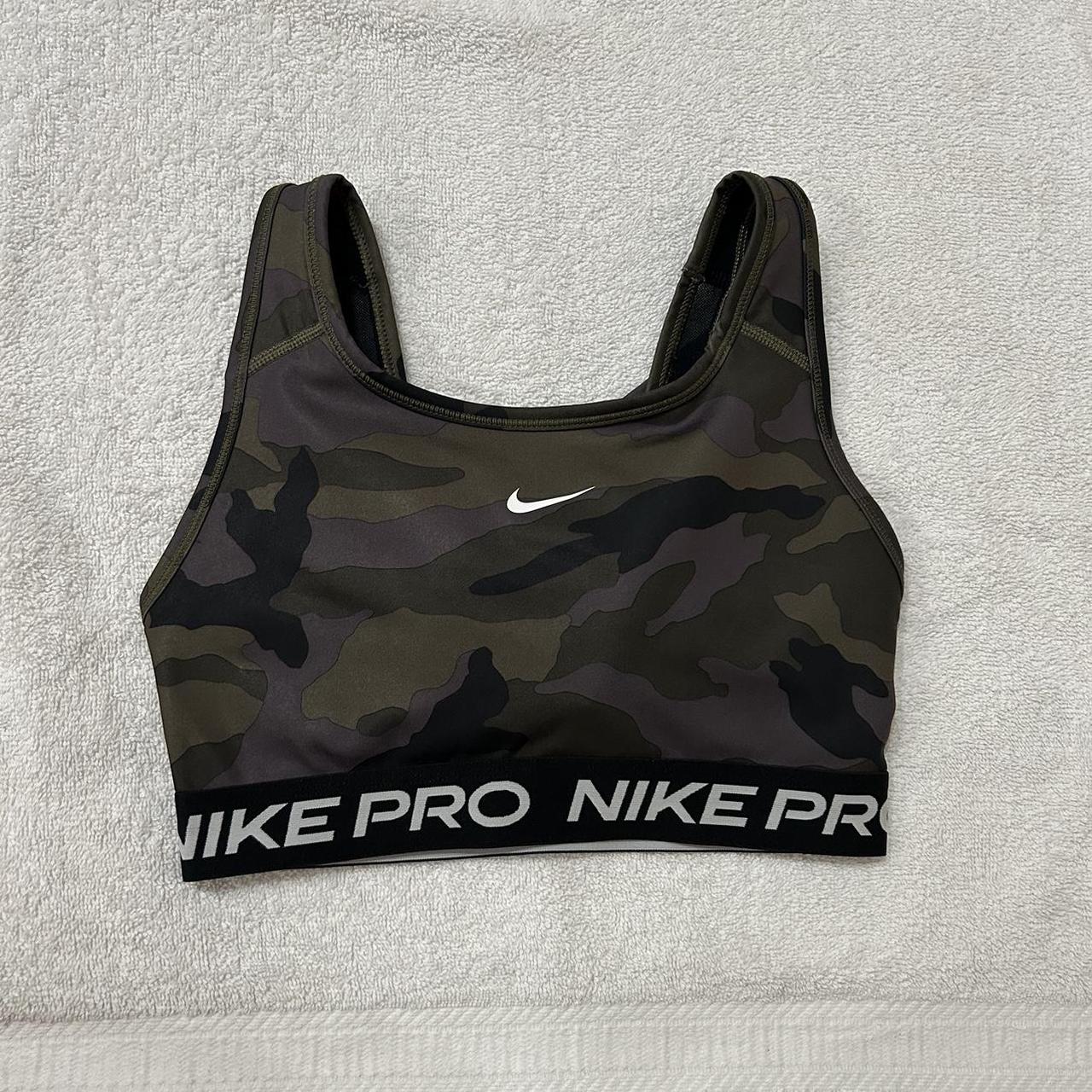 Nike pro sports bra with built-in pad Like new,... - Depop