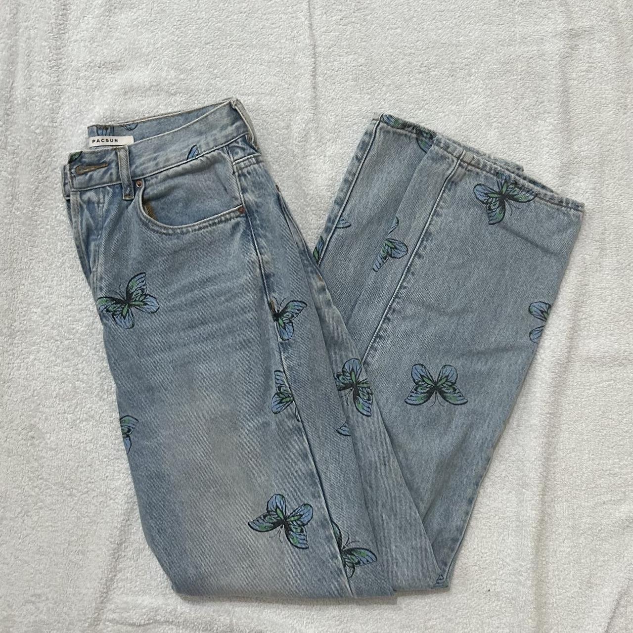 PacSun butterfly dad jeans Super cute butterfly... - Depop