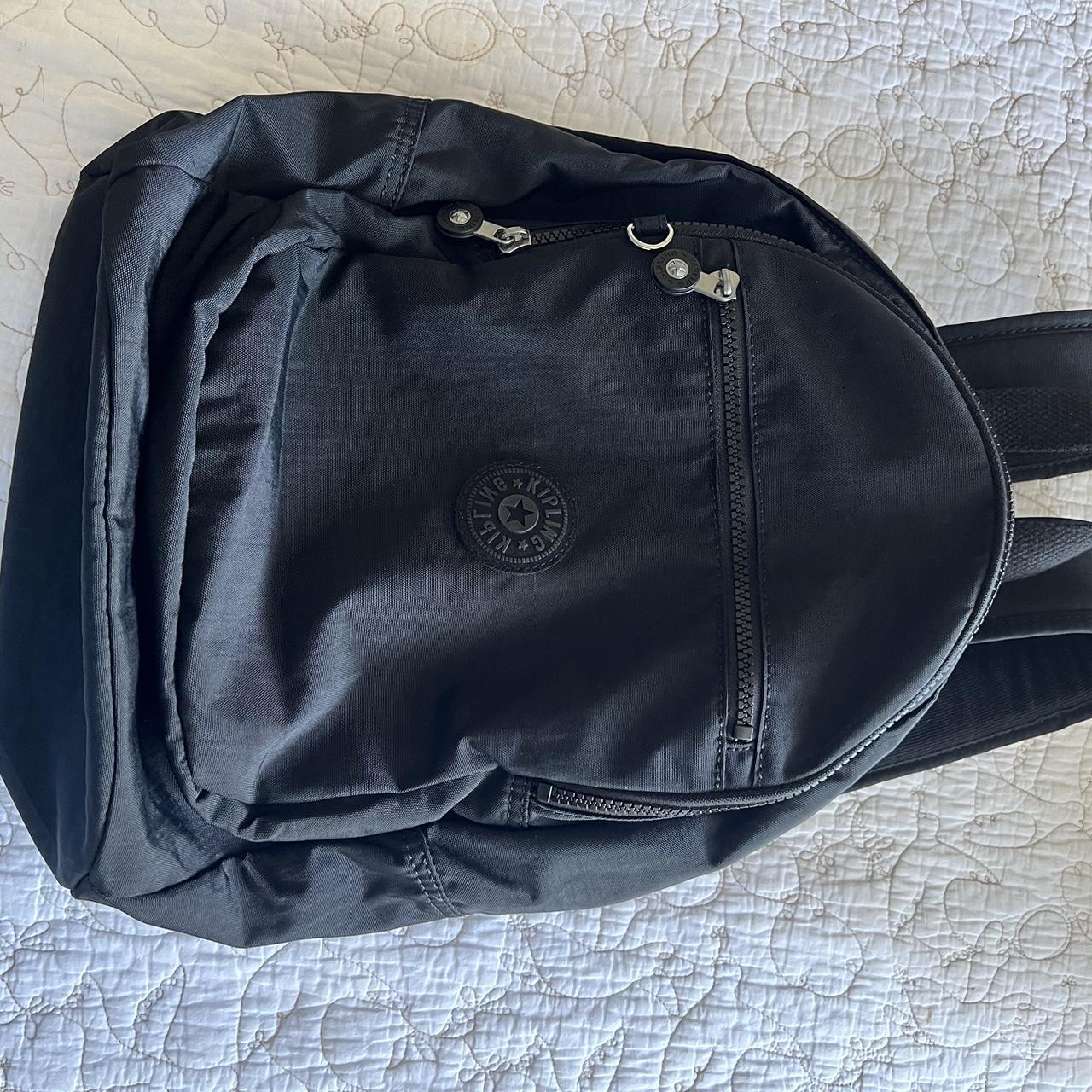 Kipling black backpack - Depop