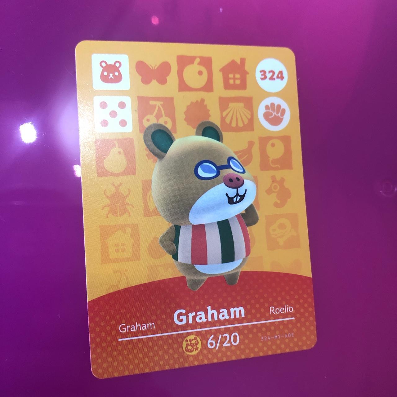 Graham Animal Crossing Amiibo Card Official... - Depop
