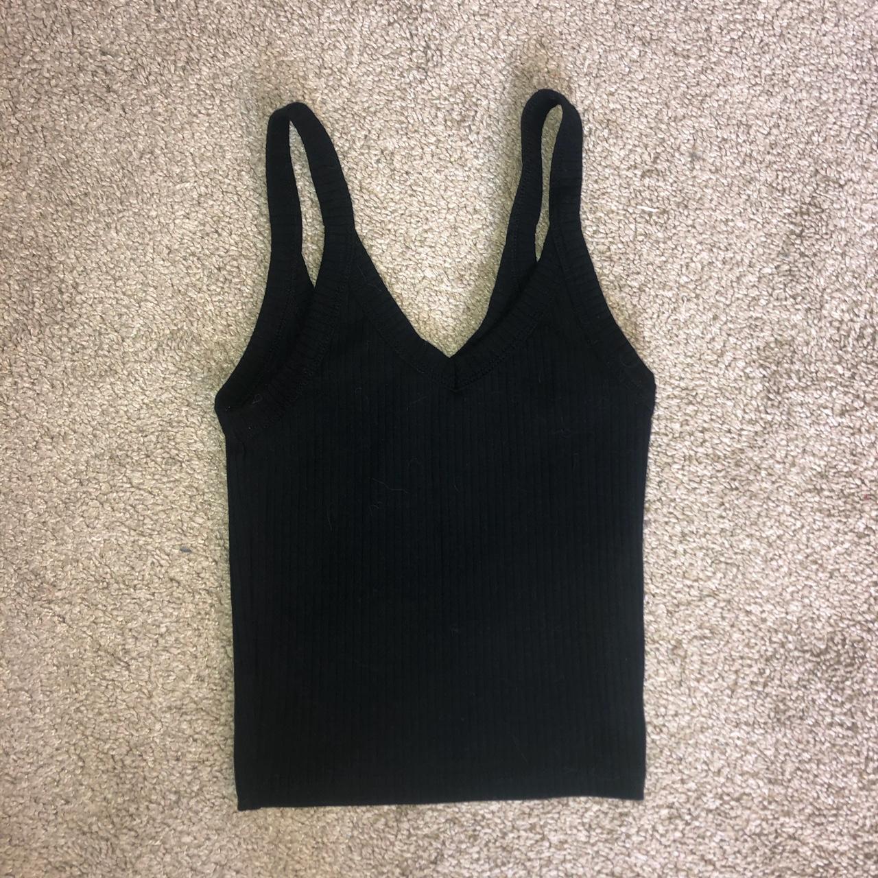 Wild fable black crop top cami Size xxs Excellent... - Depop