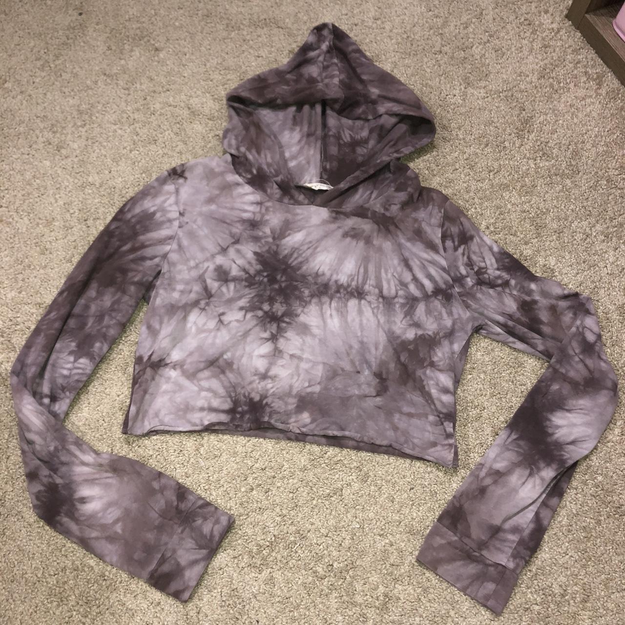 Cropped tye dye hoodie Great condition Brand is... - Depop