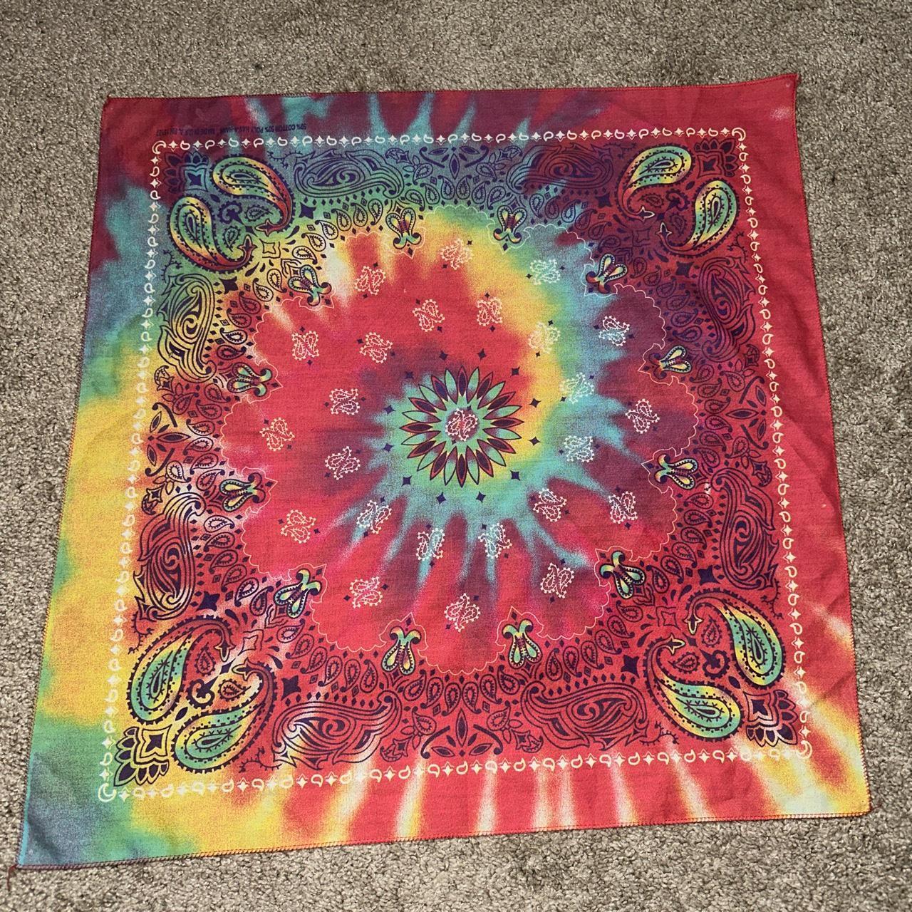Rainbow tyedye bandana - mini tapestry Great... - Depop