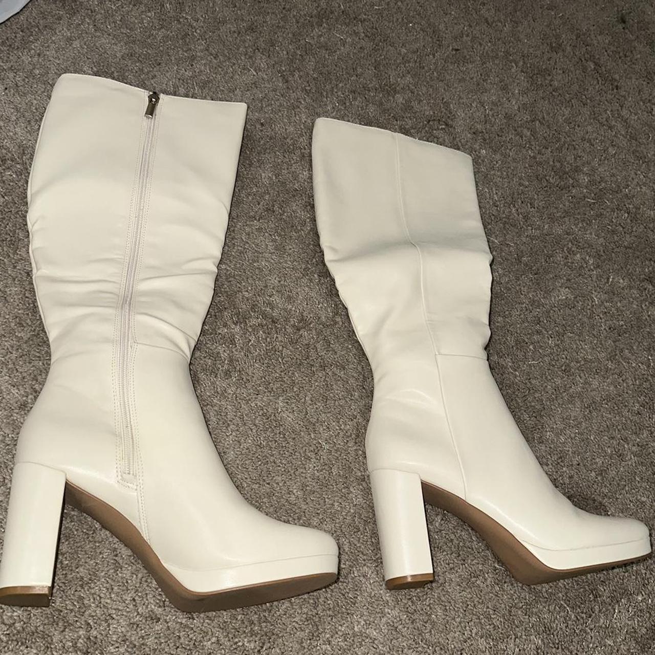 White knee length GOGO boots. Only unboxed for... - Depop