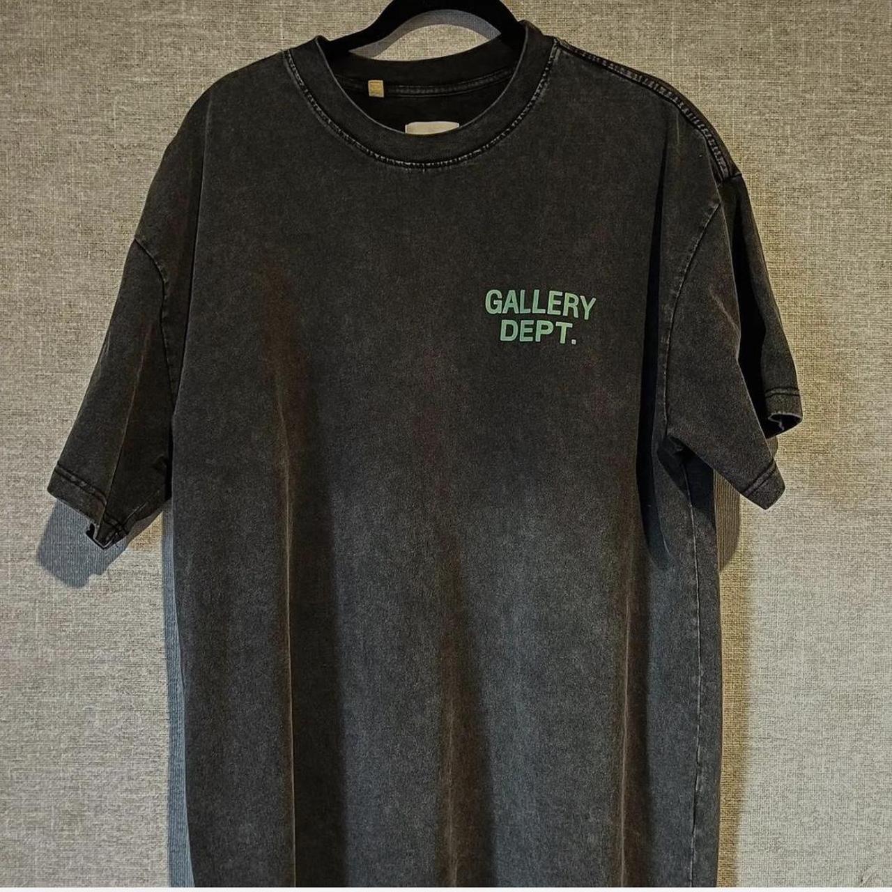 Black Gallery Dept. oversized t-shirt with green... - Depop