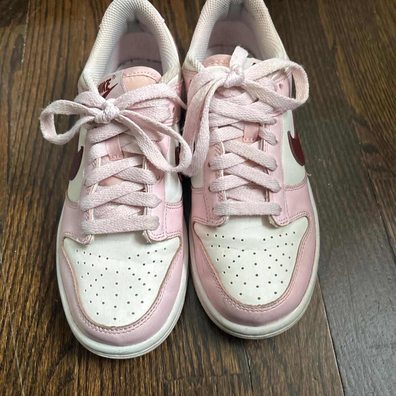 Pink and Burgundy Dunks Size 5.5W/4M | Depop