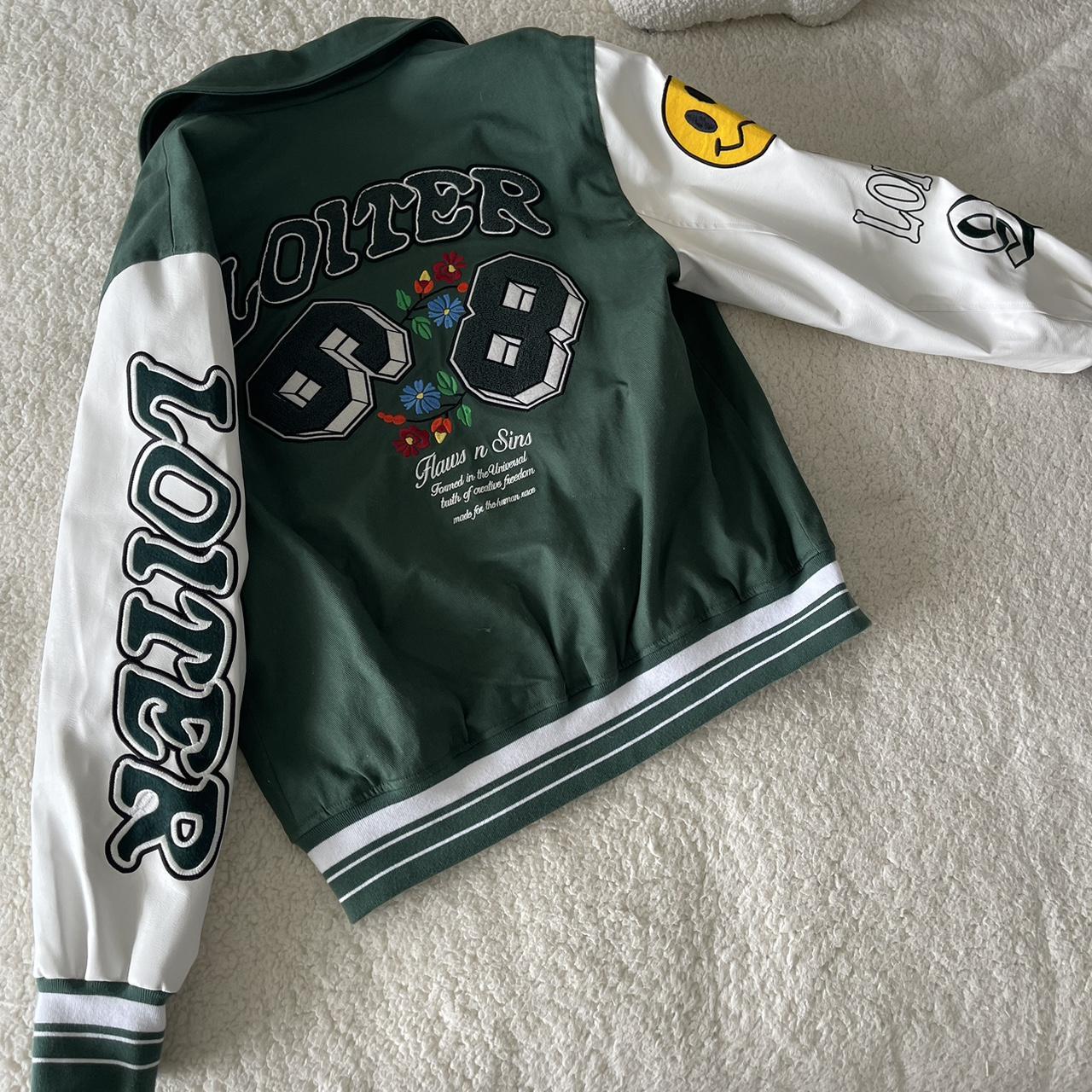 Loiter Green Varsity Jacket Premium quality Worn a... - Depop