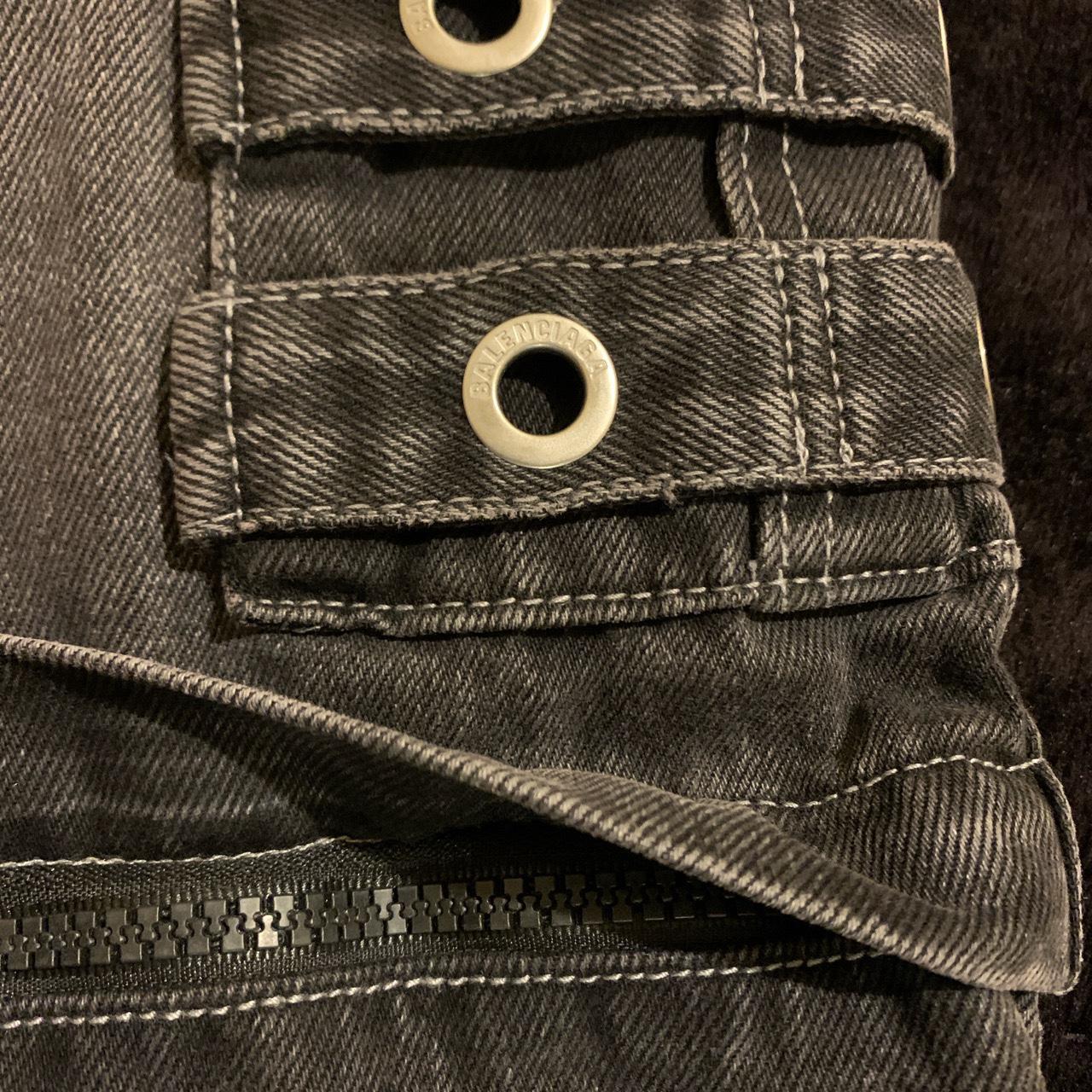 Balenciaga Raver Black Denim Jeans SS22 Size... - Depop