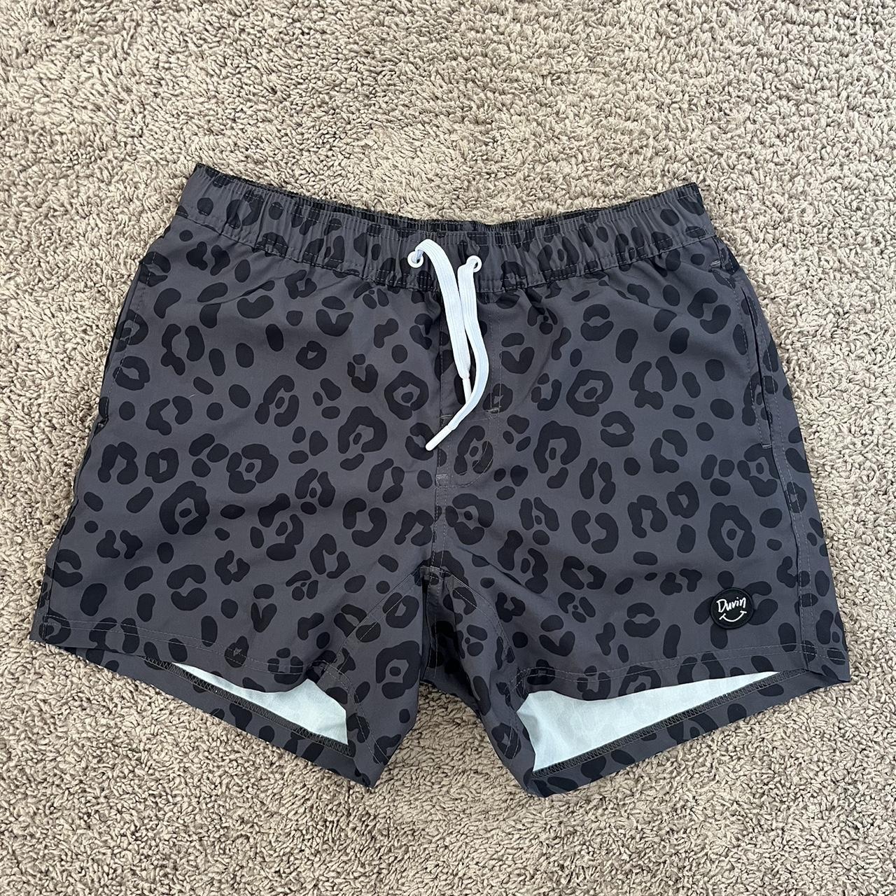 Duvin Leopard Print Swimtrunks- size medium.... - Depop