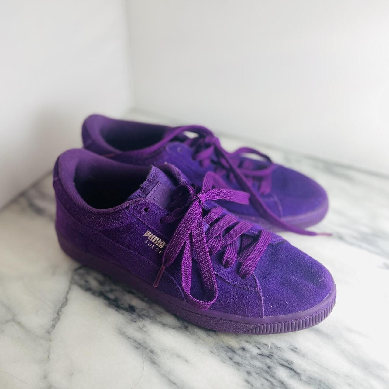 Puma Suede Mono Purple Sneakers Women's size 6.5 In... - Depop