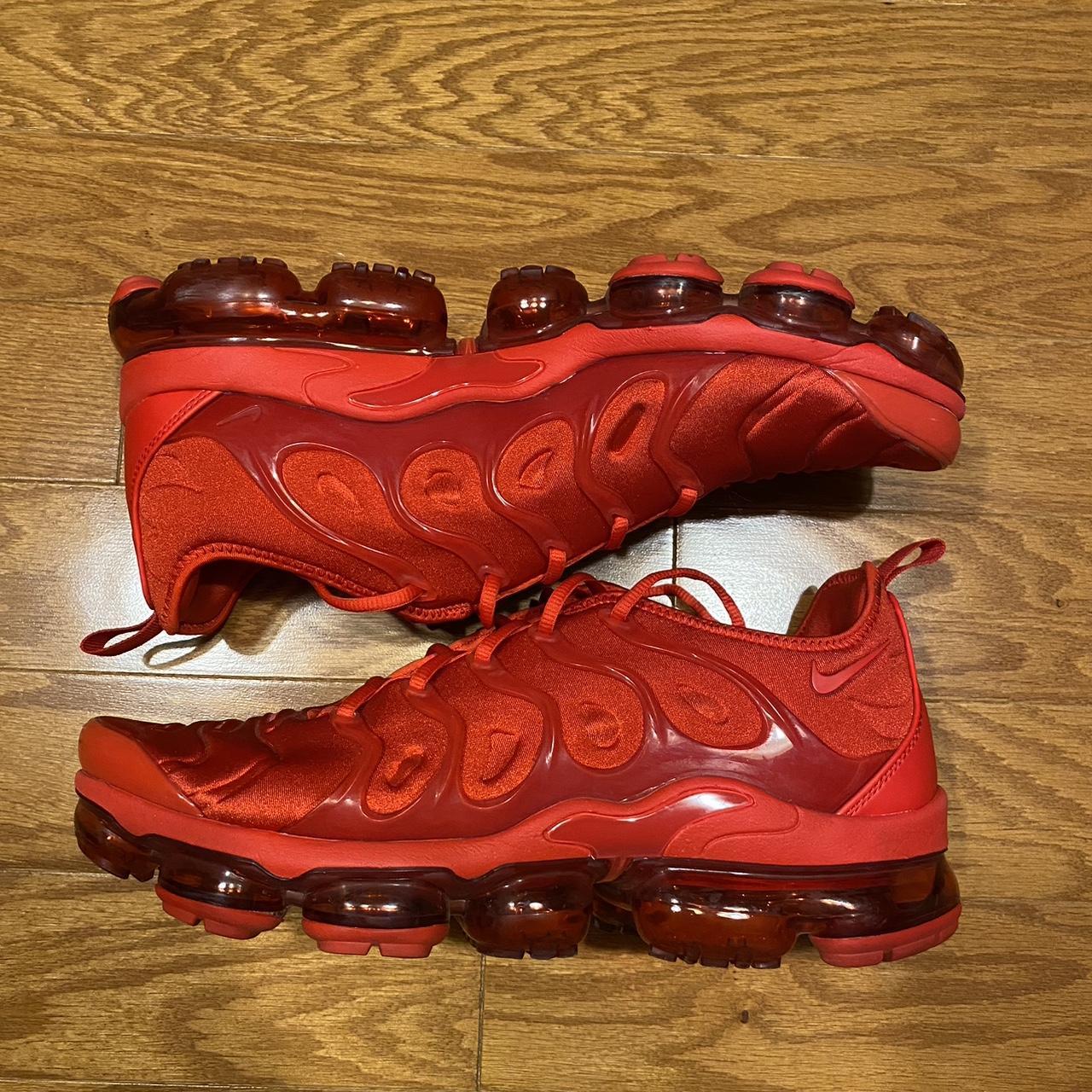 Nike Air Vapormax Plus (Triple Red) Size: 11 Barely... - Depop