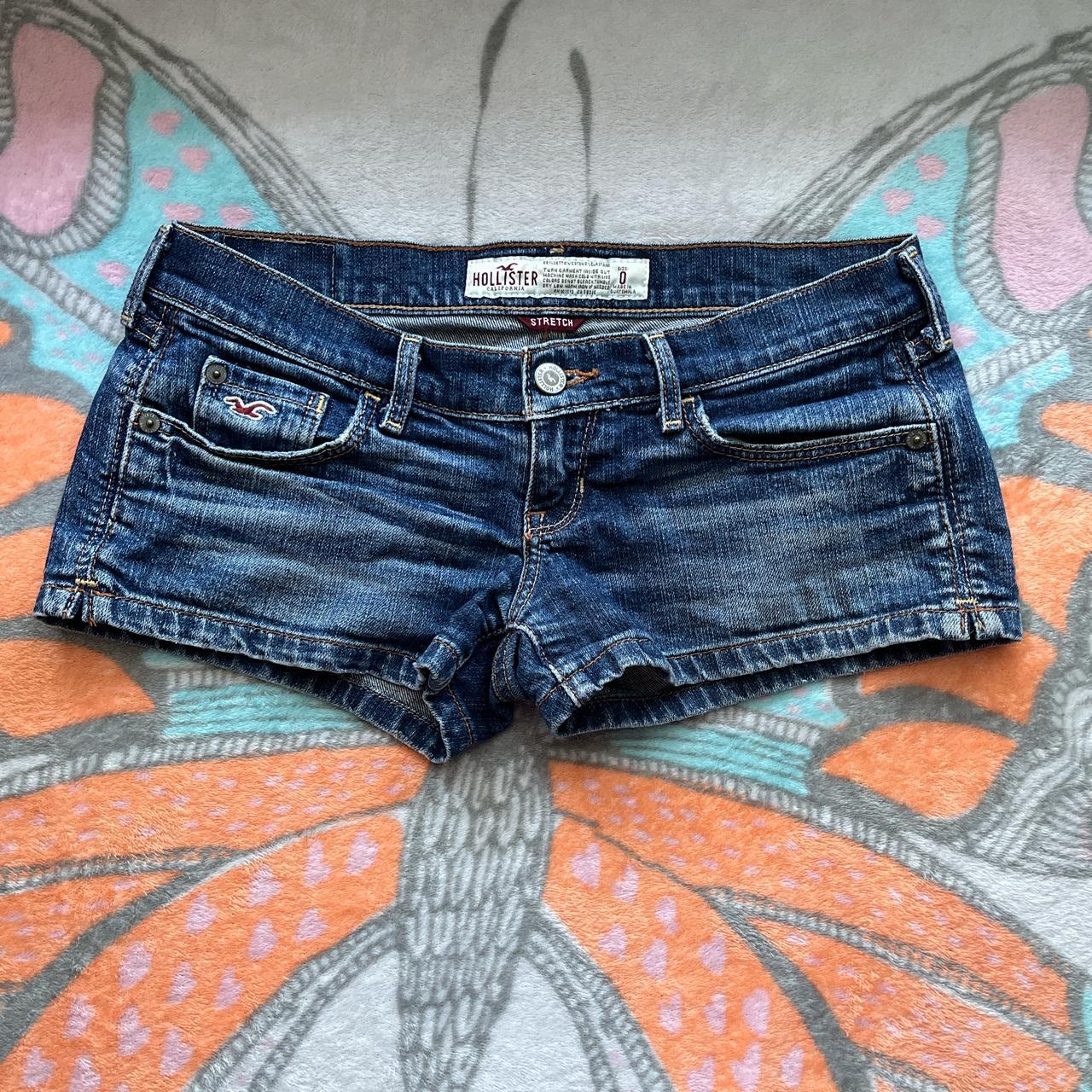 Vintage Hollister, Cheeky Low-rise Y2K shorts, size... - Depop