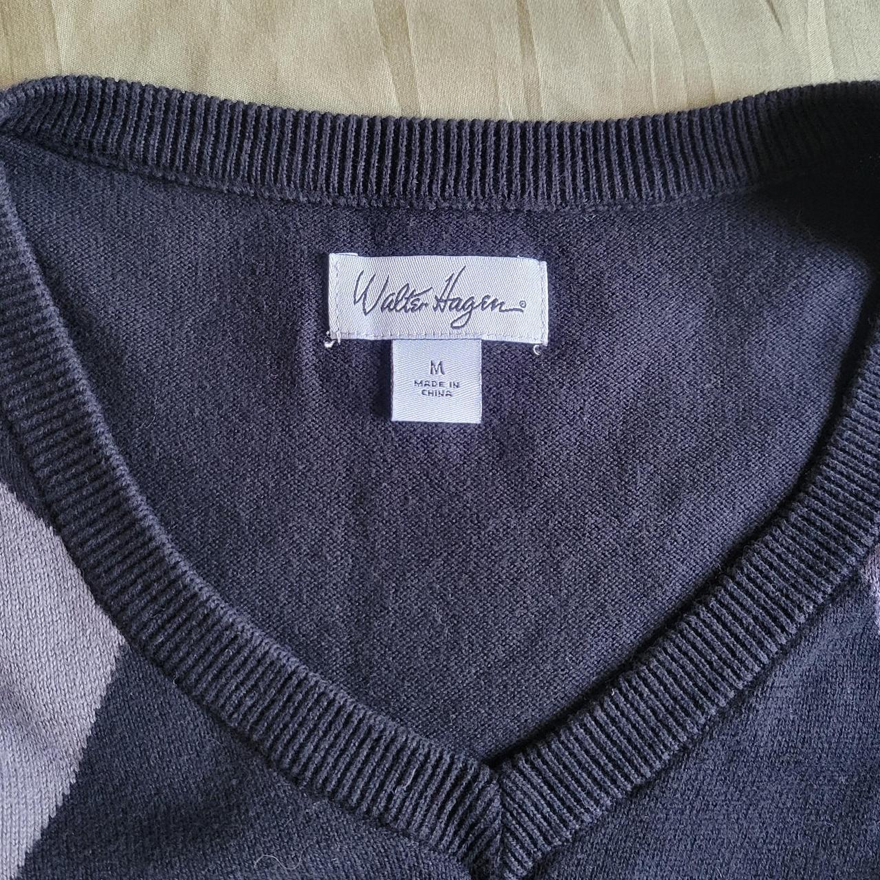 diamond pattern sweater vest - Depop