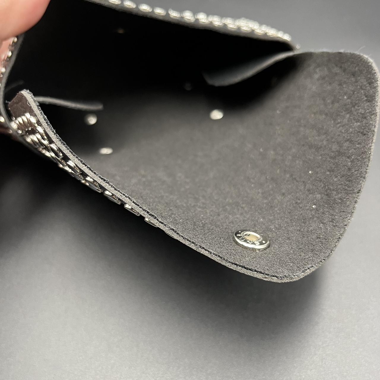 Black studded wallet snap closure 7"x4" - belt loop... - Depop