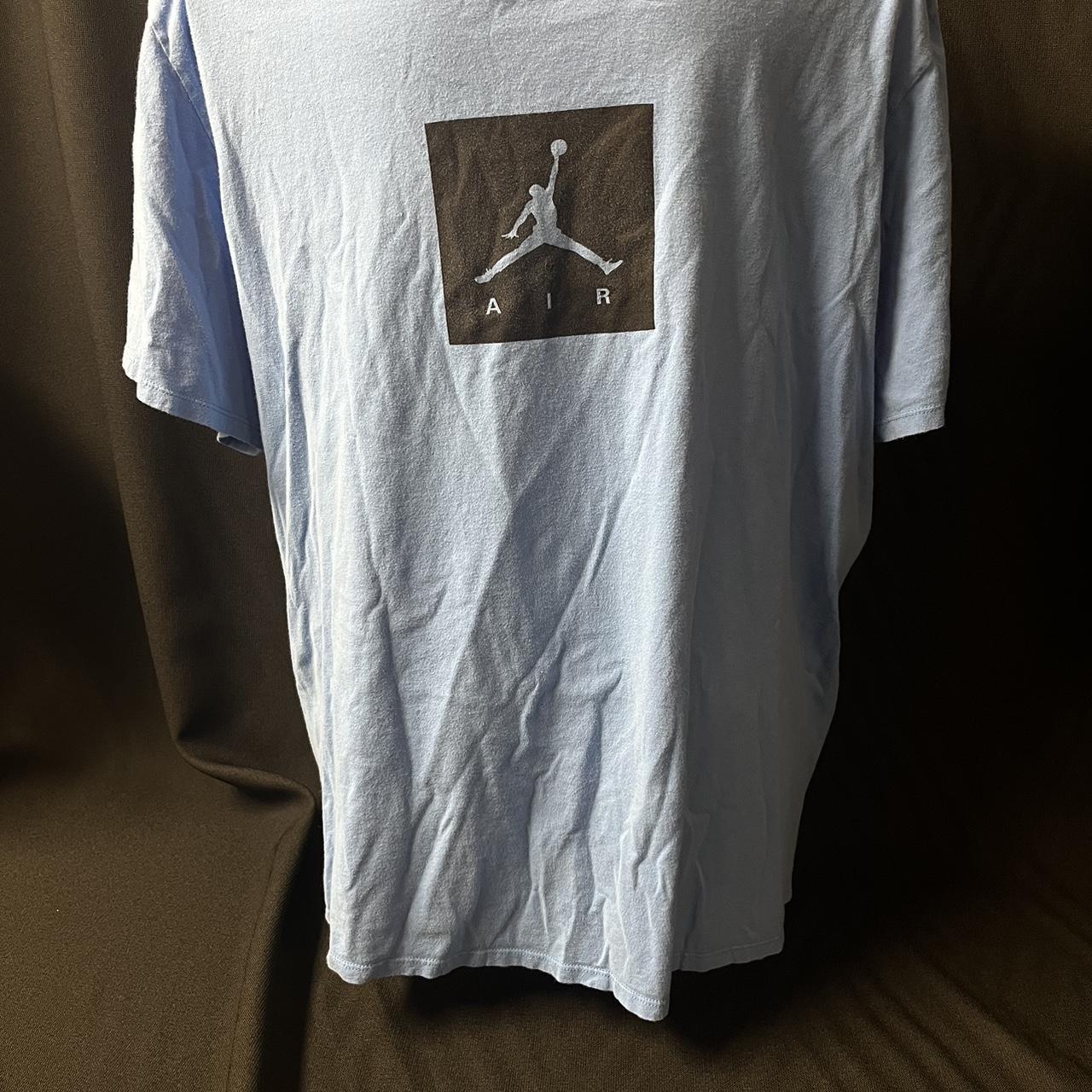 Blue air jordan tee, brand - Nike Size: XXL #swoosh... - Depop